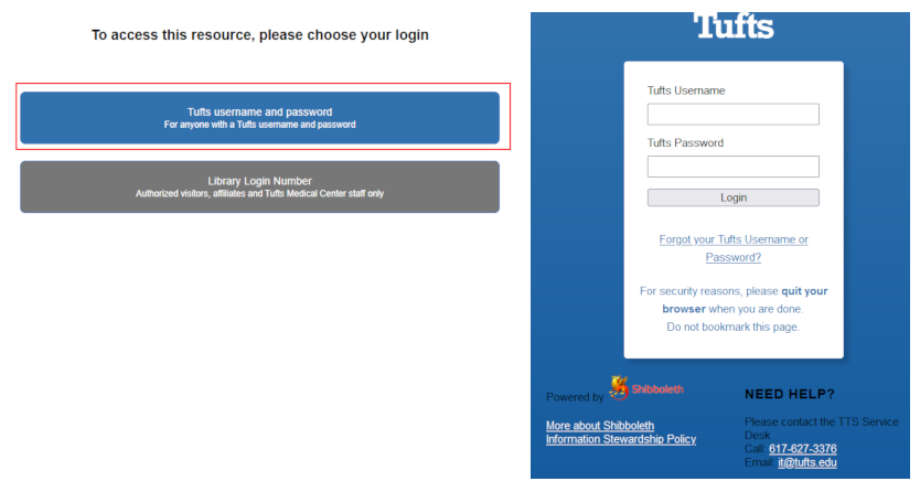 Tufts Libraries OpenAthens Support Guide